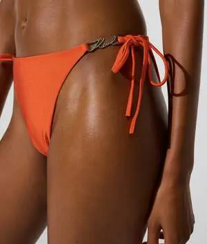 Karl Lagerfeld Side-tie Bikini Bottoms - Tango