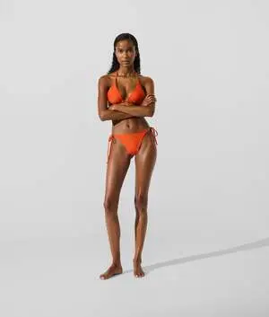 Karl Lagerfeld Side-tie Bikini Bottoms - Tango
