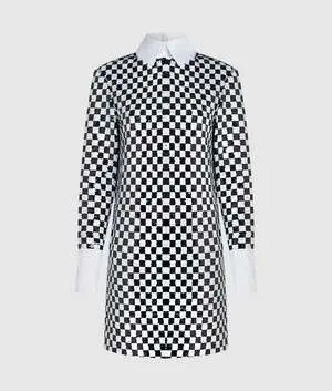 Karl Lagerfeld Checkerboard Sequin Mini Dress