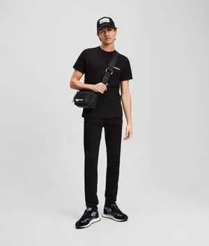Karl Lagerfeld Skinny Fit Cotton Blend Jeans - Black