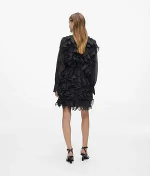 Karl Lagerfeld Organza Ruffle Mini Skirt