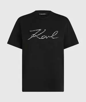 Karl Lagerfeld Signature Bouclé T-shirt