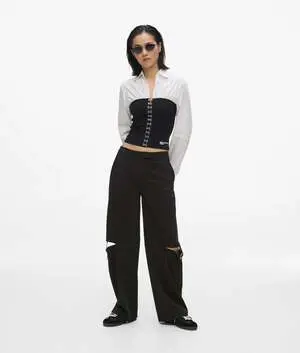 KL JEANS Jeans Buckled Cut-out Tailored Pants