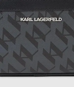 Karl Lagerfeld Ikon Monogram Elongated Crossbody Bag