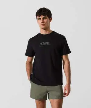 Karl Lagerfeld Ombré Logo Beach T-shirt - Black
