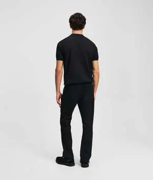 Karl Lagerfeld Zip-detail Tapered Jeans In Cotton