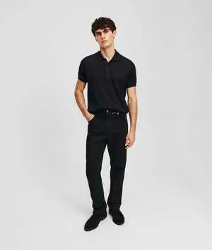 Karl Lagerfeld Zip-detail Tapered Jeans In Cotton
