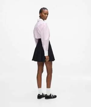 Karl Lagerfeld Ikon Bouclé Pleated Skirt