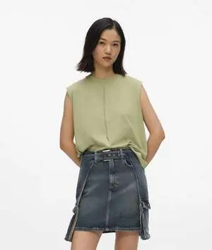 KL JEANS Jeans Sleeveless Seam Detail Top - Tea