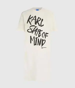 Karl Lagerfeld Karl Quote T-shirt Dress - Egret
