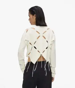 KL JEANS Jeans Knitted Cut-out Argyle Top