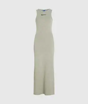 KL JEANS Jeans Washed Ribbed Tank Maxi Dress With Side Slits