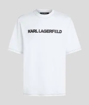 Karl Lagerfeld Contrast Stitch T-shirt - White