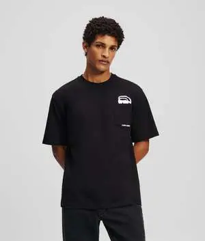 Karl Lagerfeld Ikon Peek-a-boo Pocket T-shirt - Black
