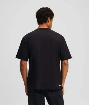 Karl Lagerfeld Ikon Peek-a-boo Pocket T-shirt - Black