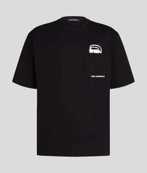 Karl Lagerfeld Ikon Peek-a-boo Pocket T-shirt - Black