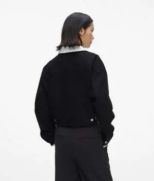 KL JEANS Jeans Cropped Black And White Canvas Jacket