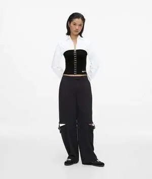 Karl Lagerfeld Corset Detail Poplin Shirt