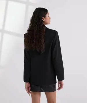 Karl Lagerfeld Biker Blazer With Zipper And Stud Details