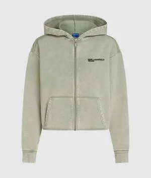 KL JEANS Jeans Washed Cotton Zip-up Hoodie