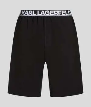 Karl Lagerfeld Logo Waistband Pajama Shorts