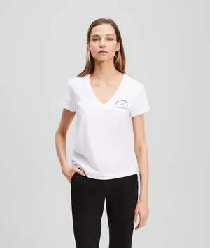 Karl Lagerfeld Rue St-guillaume V-neck T-shirt - White