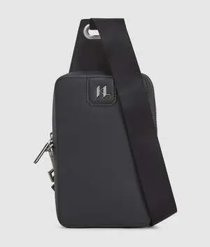Karl Lagerfeld K/monogram Sling Bag In Smooth Cow Leather - Black