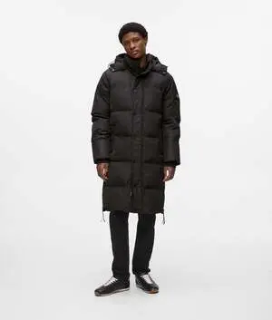 Karl Lagerfeld Longline Puffer Jacket With Hood