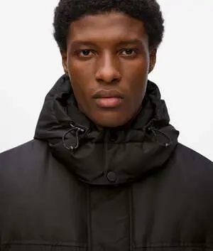 Karl Lagerfeld Longline Puffer Jacket With Hood