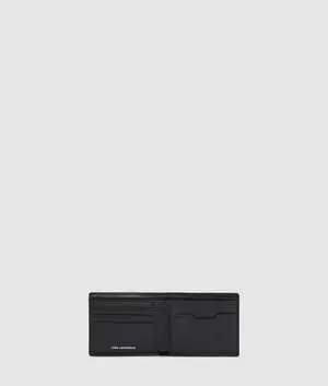 Karl Lagerfeld K/monogram Leather Wallet - Black