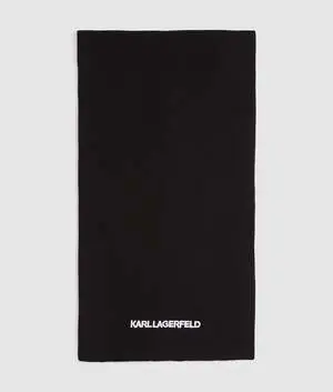 Karl Lagerfeld Logo Scarf - Black