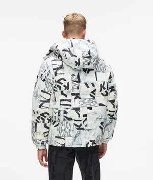 KL JEANS All-over Monogram Puffer Jacket