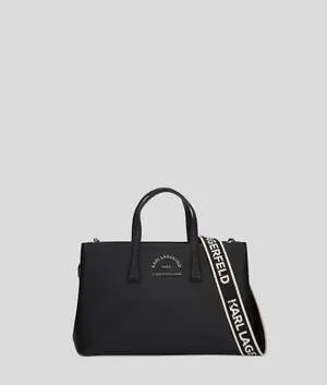 Karl Lagerfeld Rue St-guillaume Metal Satchel Bag - Black