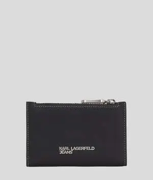 KL JEANS Chain Bifold Wallet - Black