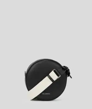 Karl Lagerfeld K/circle Embossed Logo Round Crossbody Bag