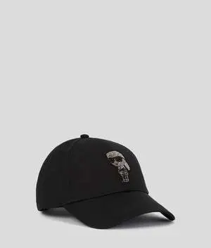 Karl Lagerfeld Ikon Rhinestones Cap - Black
