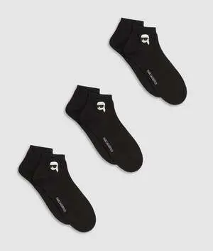 Karl Lagerfeld Ikon Short Socks 3-pack - Black