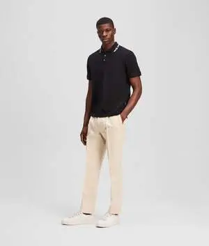 Karl Lagerfeld Contrast Piping Polo Shirt