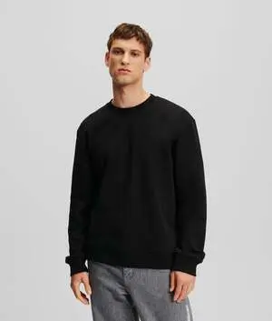 Karl Lagerfeld Embroidered Crewneck Sweatshirt - Black