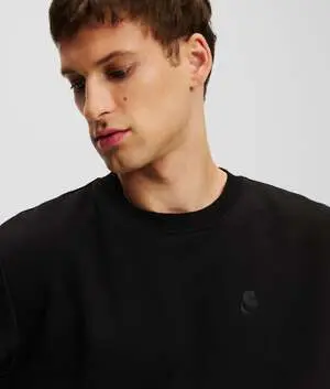 Karl Lagerfeld Embroidered Crewneck Sweatshirt - Black