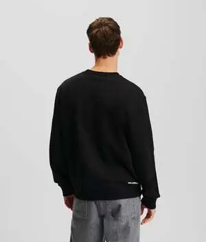 Karl Lagerfeld Embroidered Crewneck Sweatshirt - Black