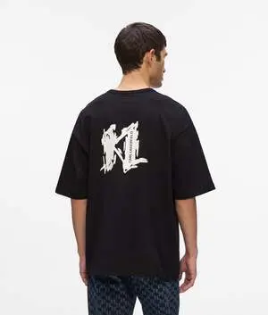 Karl Lagerfeld Graphic Monogram T-shirt - Black