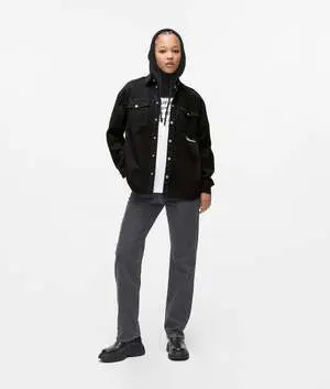 KL JEANS Cotton Overshirt With Logo Embroidery