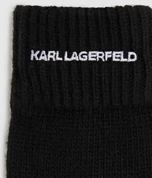 Karl Lagerfeld Logo Knitted Gloves