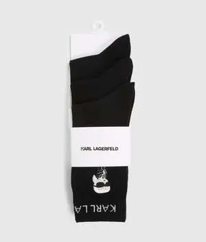 Karl Lagerfeld Ikon Socks 3-pack - Black