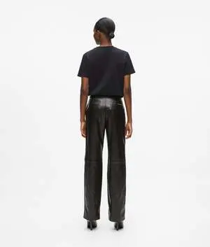 Karl Lagerfeld Straight-leg Leather Trousers