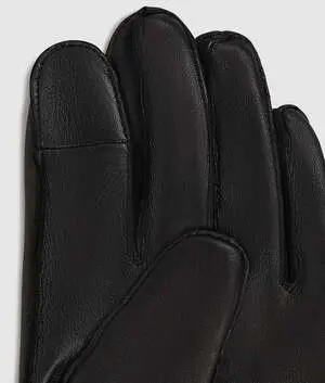 Karl Lagerfeld K/monogram Leather Gloves