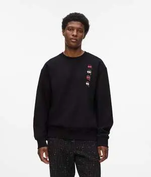 Karl Lagerfeld Ikon Print Crewneck Sweatshirt