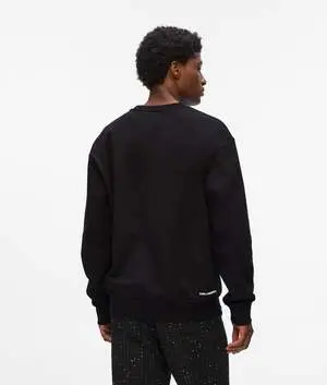 Karl Lagerfeld Ikon Print Crewneck Sweatshirt