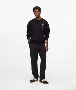 Karl Lagerfeld Ikon Print Crewneck Sweatshirt